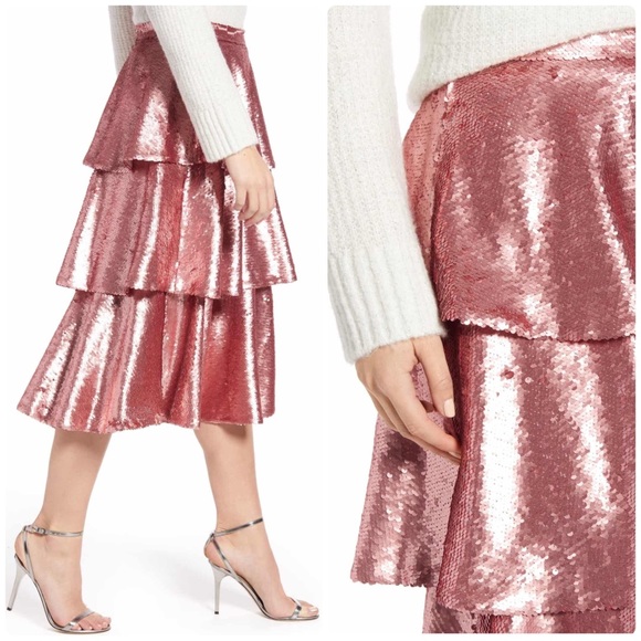 Rachel Parcell | Skirts | Rachel Parcell Tiered Sequin Skirt | Poshmark